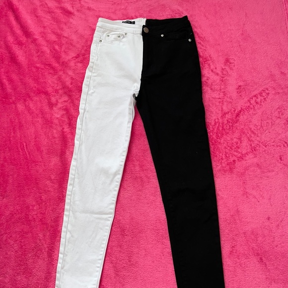 Nasty Gal | Pants & Jumpsuits | Highwaist Two Tone Color Jeans | Poshmark